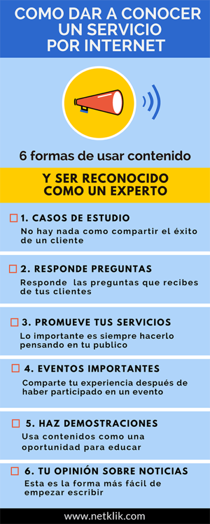 Cómo dar a conocer un servicio por Internet (6 formas de usar contenido ...